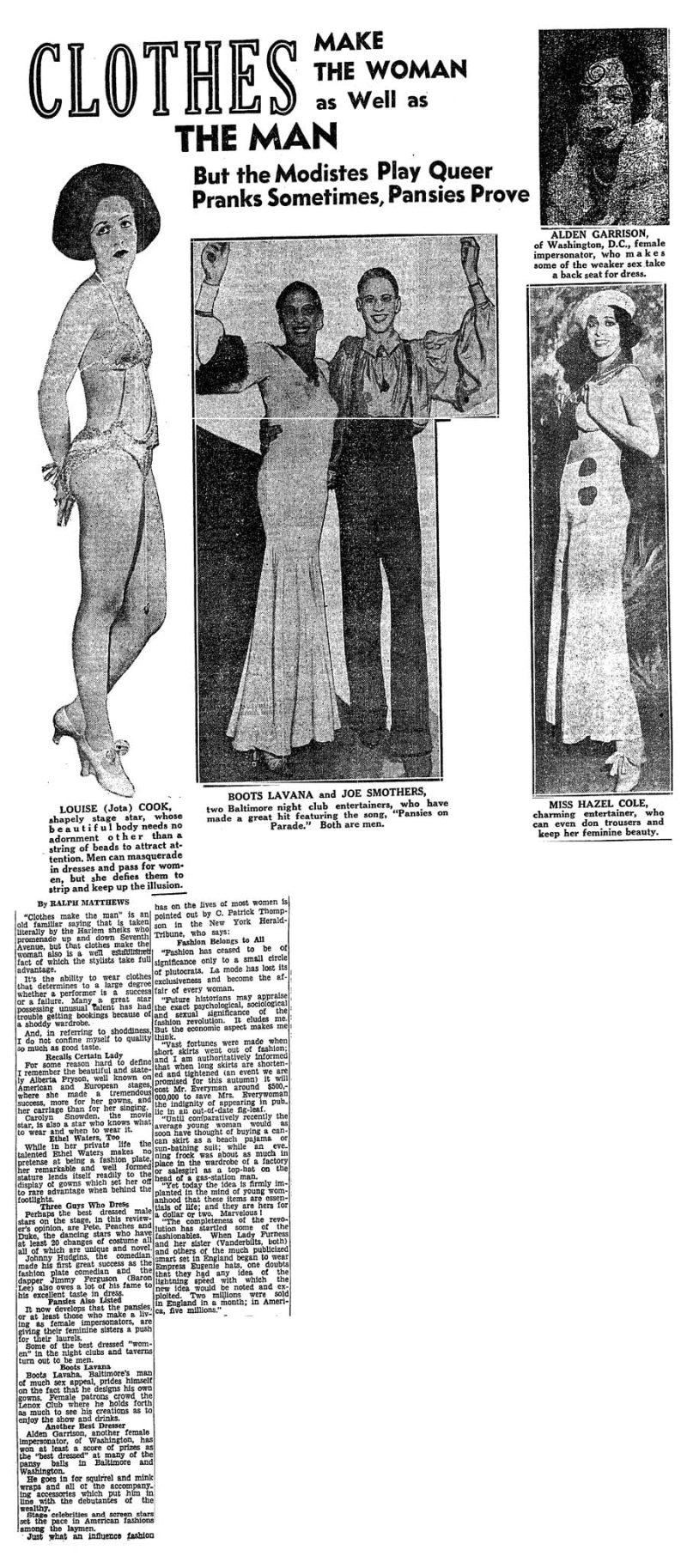1930s Pansy Craze – Peabody Ballroom Experience